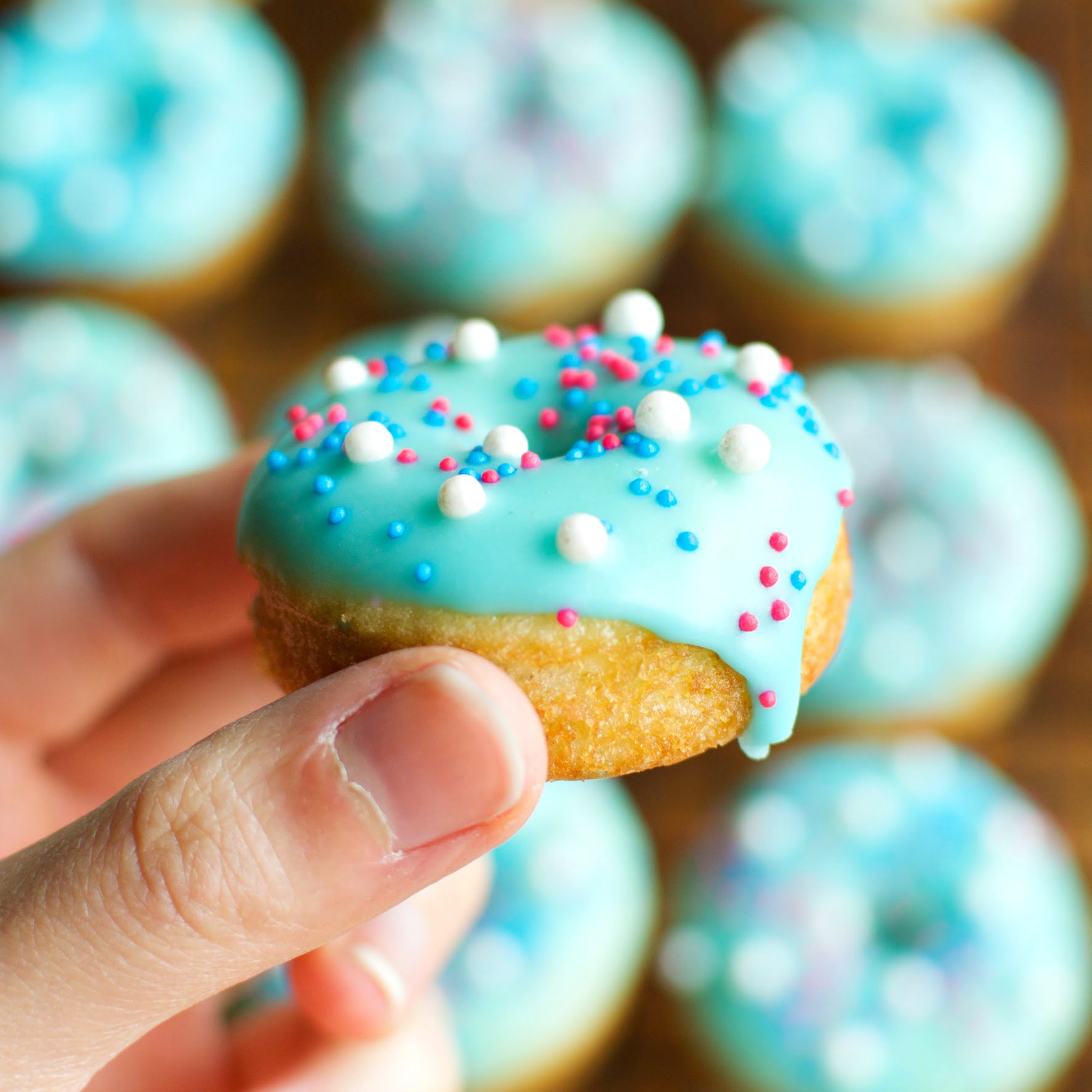 Cotton Candy Mini Donuts - A baJillian Recipes